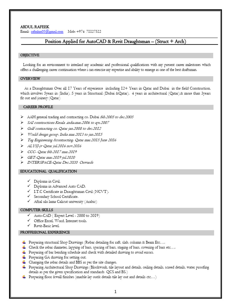 Abdul Rafeek-Str | PDF | Technical Drawing | Qatar