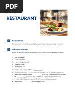 Restaurant Vocabulary for B1-B2 Learners | PDF | Waiting Staff ...