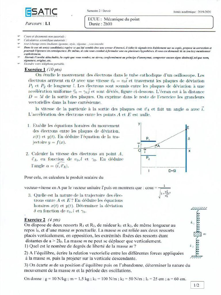 Corrigé Du Devoir - Copie | PDF