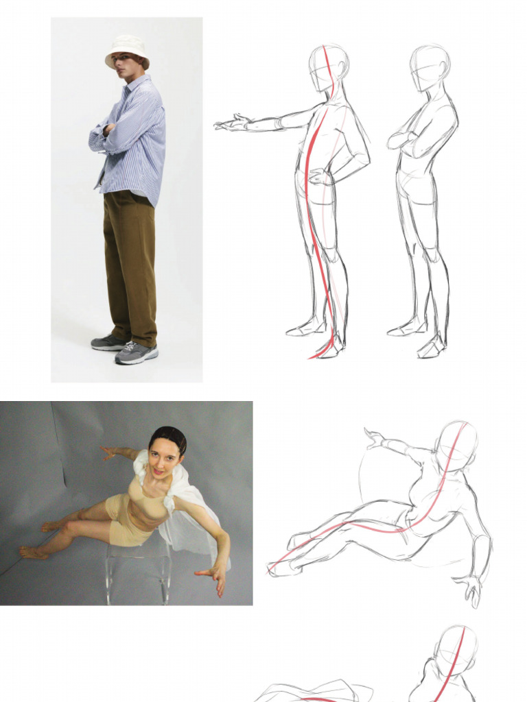 Line of Action Poses With References | PDF