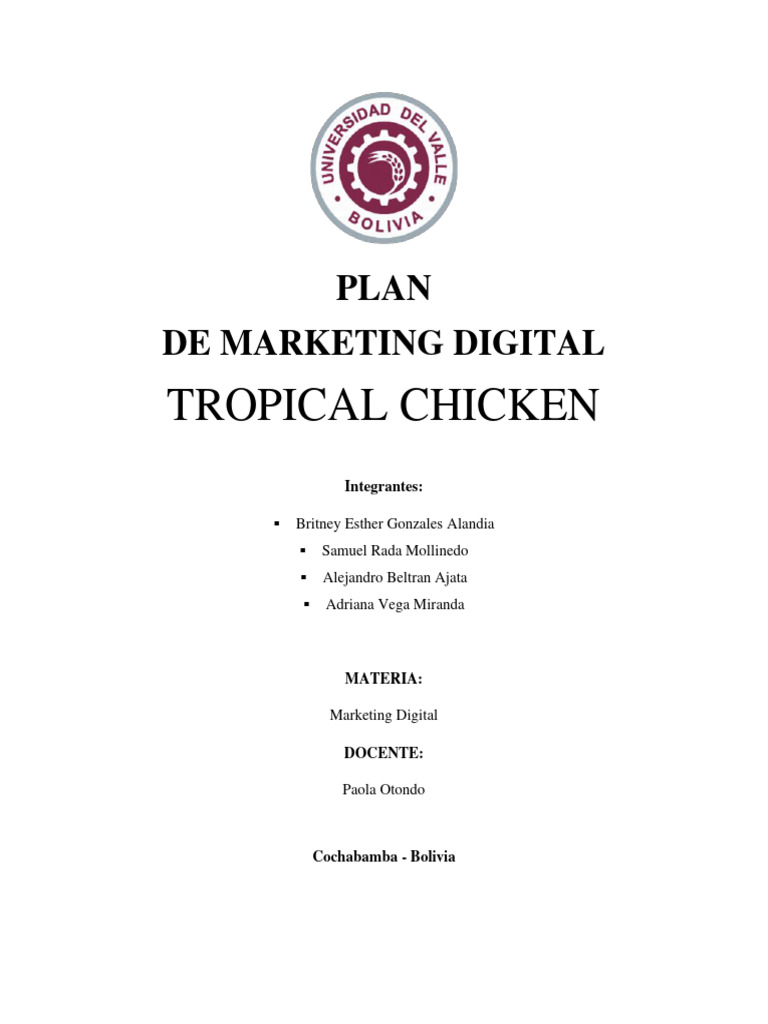 Analisis Digital Pollos Tropical Chicken | PDF | Marketing de motores de búsqueda | Marketing