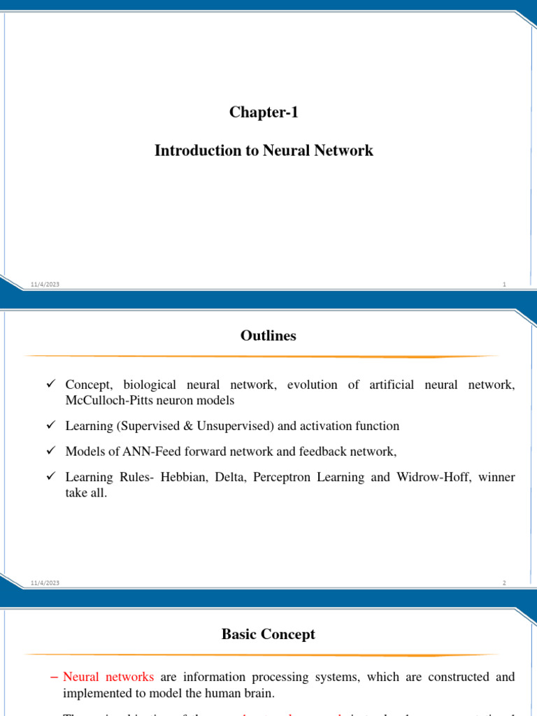 Introduction to Neural Networks Basics | PDF | Artificial Neural ...