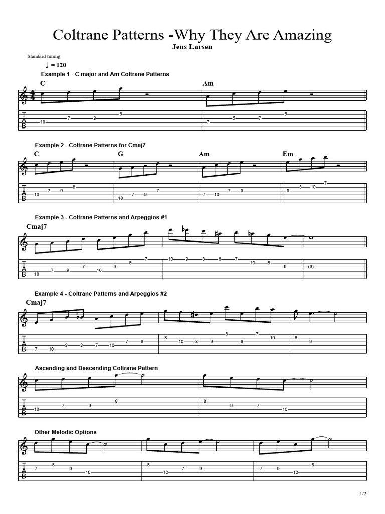 Coltrane Patterns Why They Are Amazing | PDF | Musical Forms | Musical ...