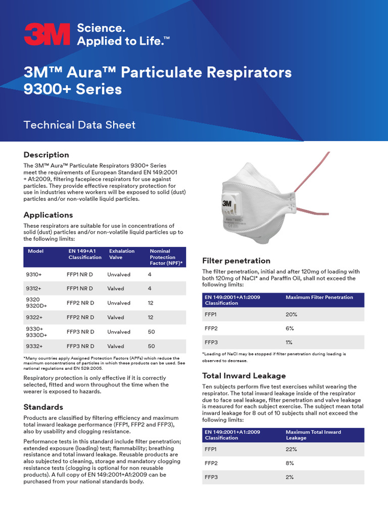 3M PSD 9300+ Datasheet EN EU Master | PDF | Equipment | Safety