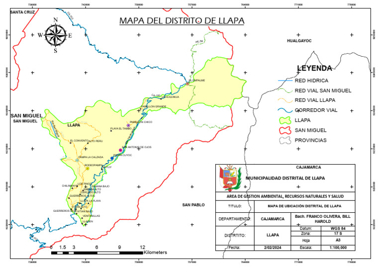 Mapa Distrital Llapa Peru | PDF