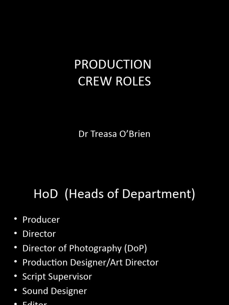 Production Roles Slides | Download Free PDF | Filmmaking | Film Industry Production Roles Slides | Download Free PDF | Filmmaking | Film Industry