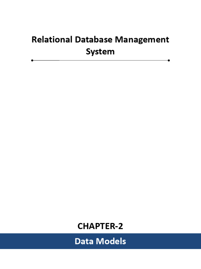 Unit 2 | PDF | Data Model | Relational Model