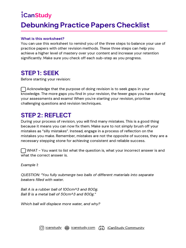 Practice Papers Handout | PDF | Volume | Water