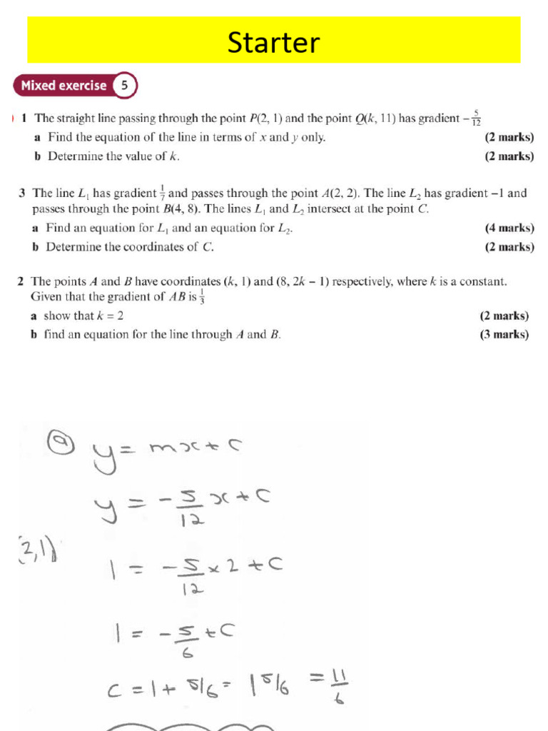 P1-Chp5-StraightLineGraphs 3 DBT 120922 Perp Length Area FF | PDF ...