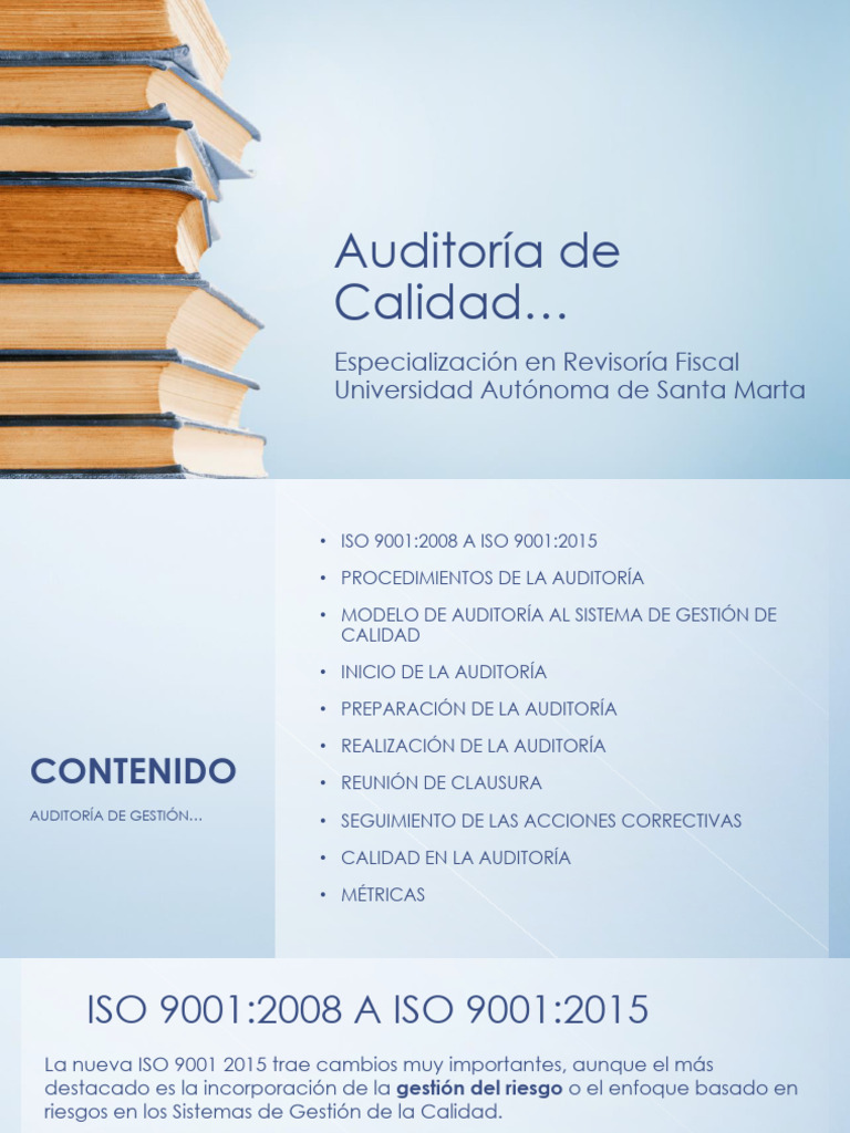 Presentación - Auditoría de Calidad | PDF | Gestión de la calidad | Calidad (comercial)