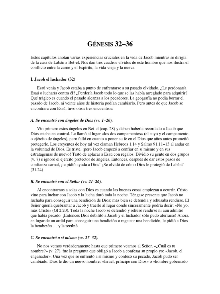 Génesis 32 Jacob | PDF | Jacob | Libro del Génesis