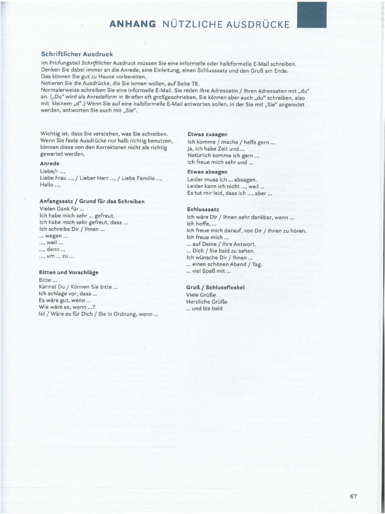 Redemittel Telc B1 | PDF