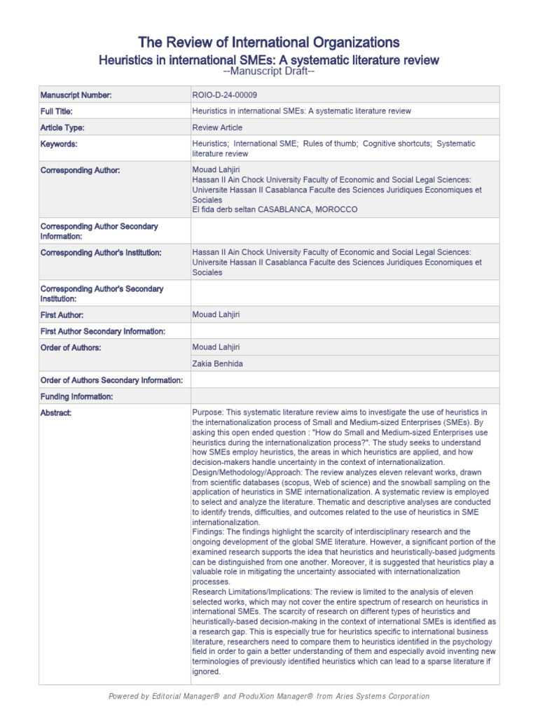 Roio D 24 00009 | PDF | Heuristic | Decision Making