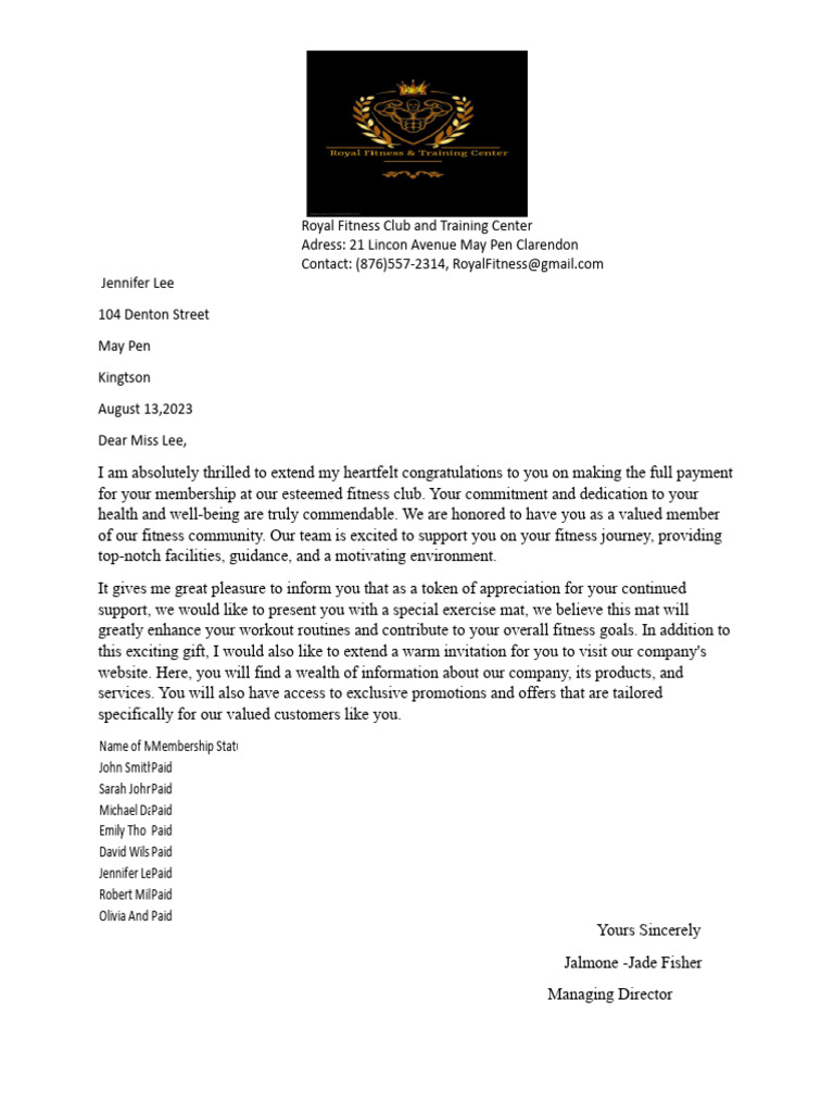 Info Mail Merge | PDF | Physical Fitness | Health Care