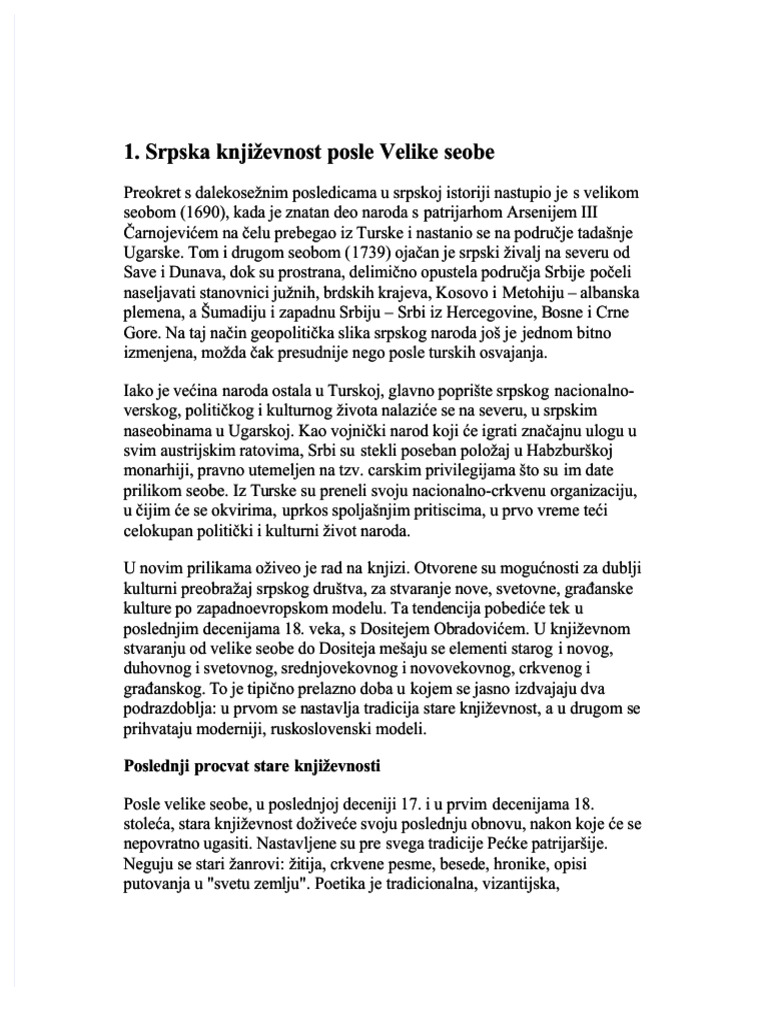 PDF Skripta 18 I 19 Vek DL | PDF