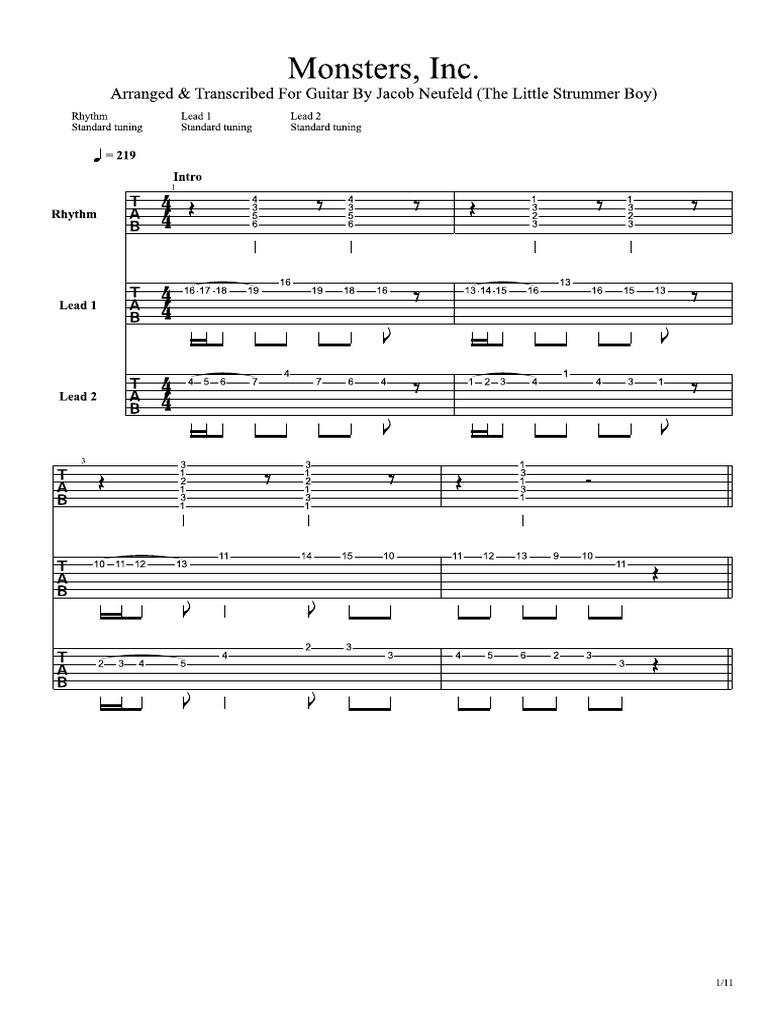Monsters Inc. Tab | PDF