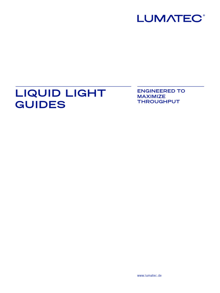 brochure-liquid-light-guide-en | PDF | Ultraviolet | Optical Fiber