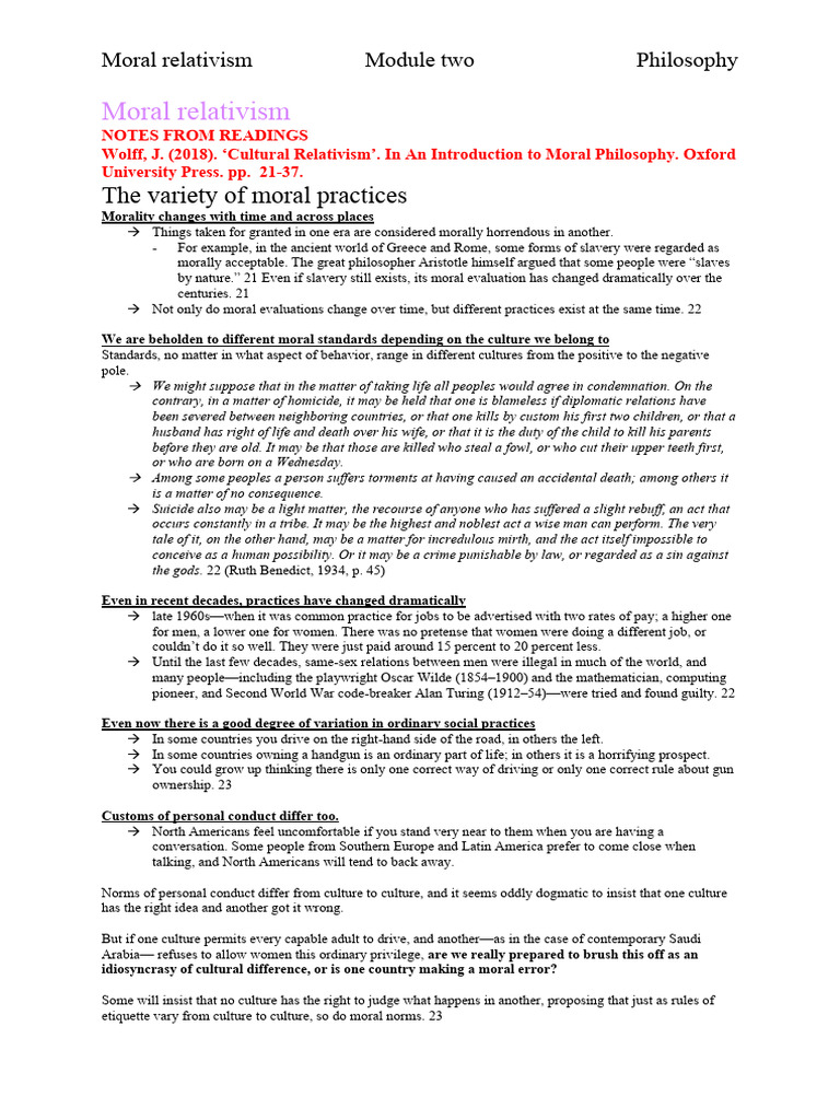 Moral Relativism | PDF | Relativism | Morality