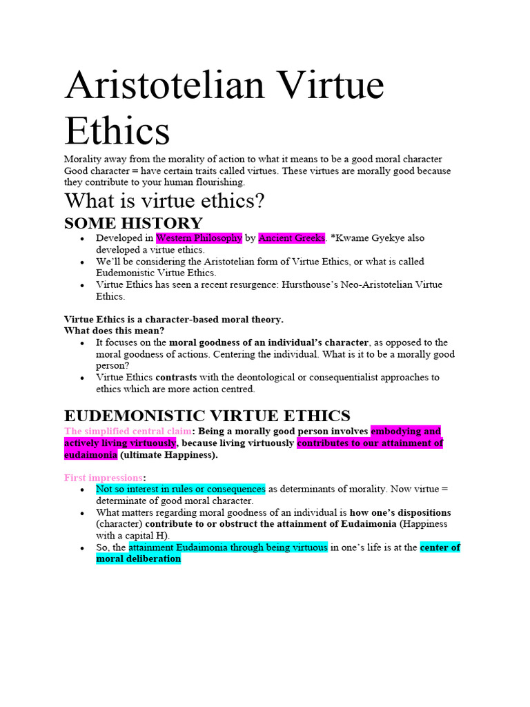 Virtue Ethics | PDF | Virtue Ethics | Virtue