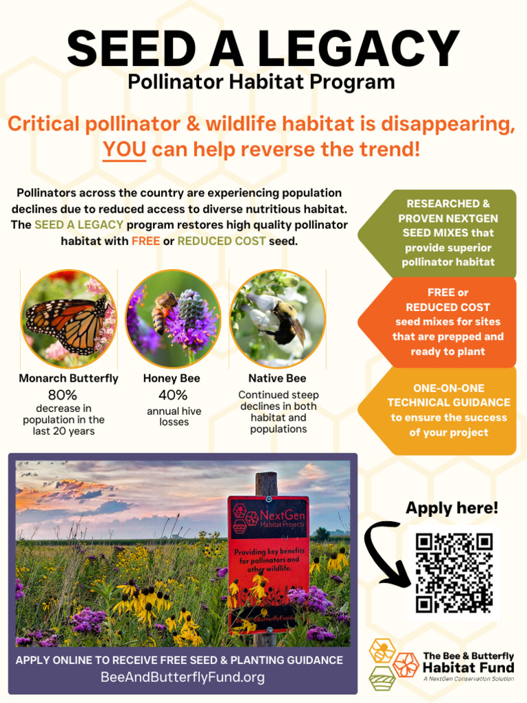 Seed A Legacy Flyer 2023 | Download Free PDF | Pollinators | Honey Bee