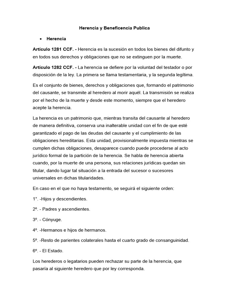 Herencia-y-Beneficiencia-Publica (Completo) | PDF | Herencia | Justicia