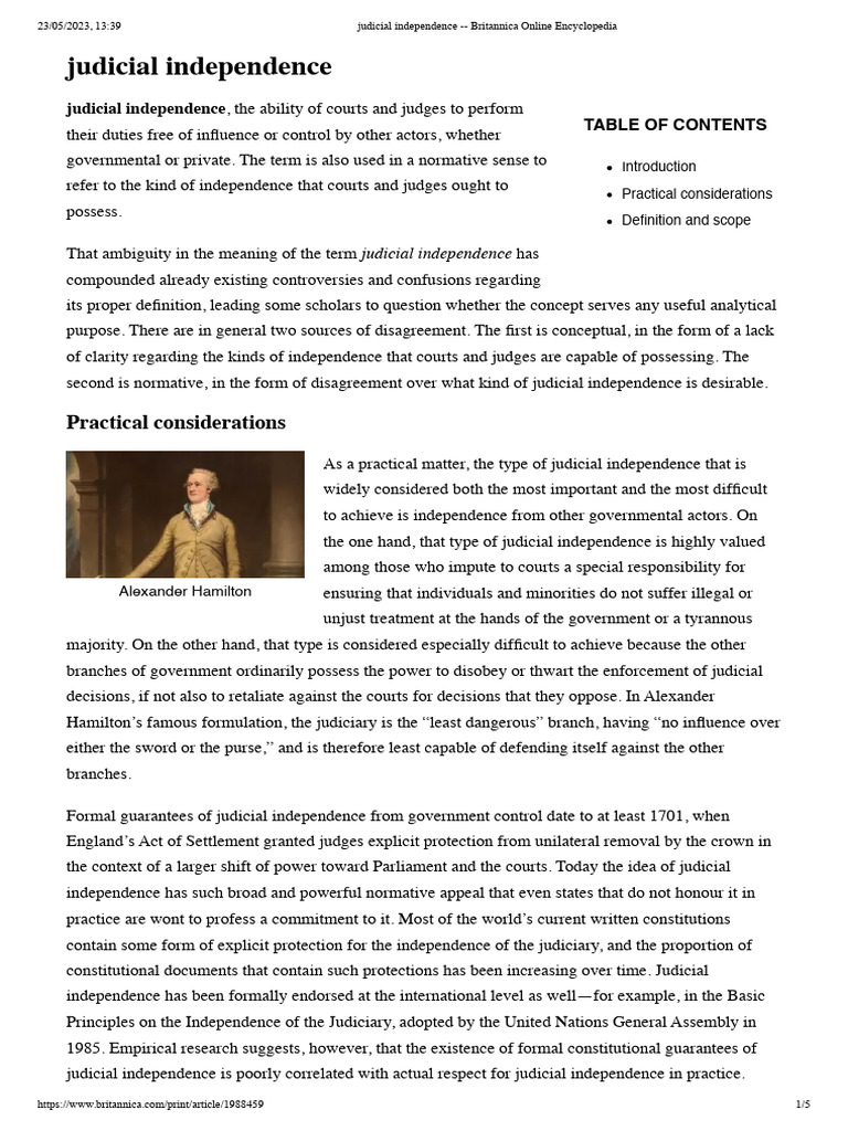 Understanding Judicial Independence | PDF | Judiciaries | Judge