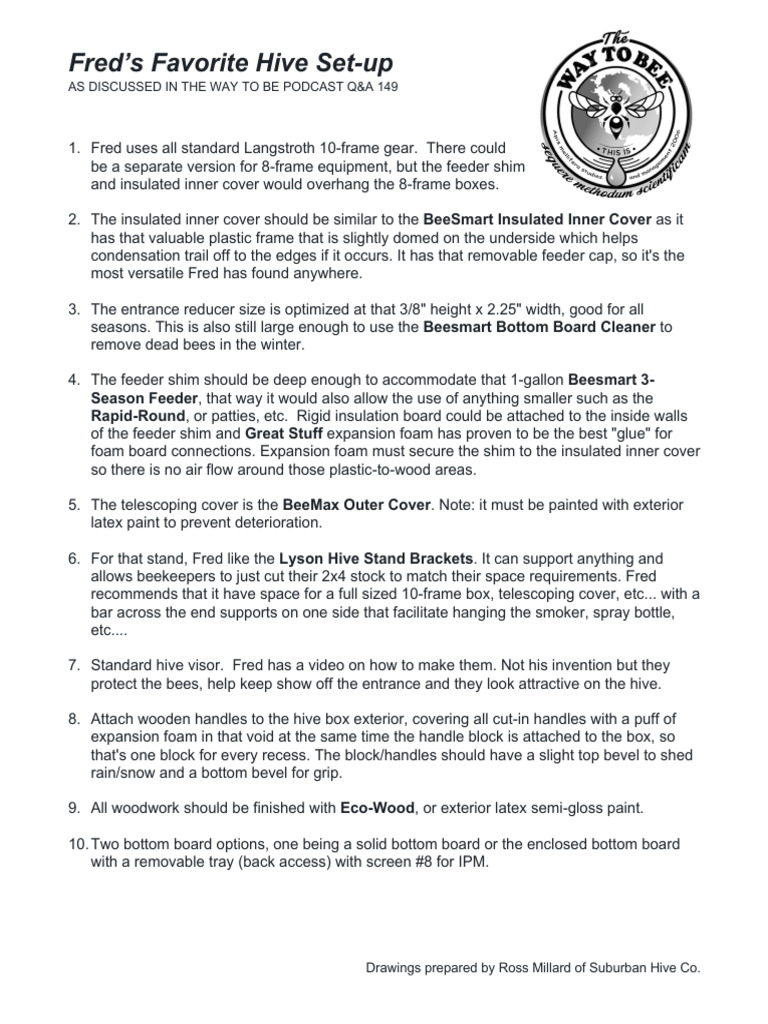 Dunn - Favorite Hive Set-Up | PDF | Beehive | Insect Rearing