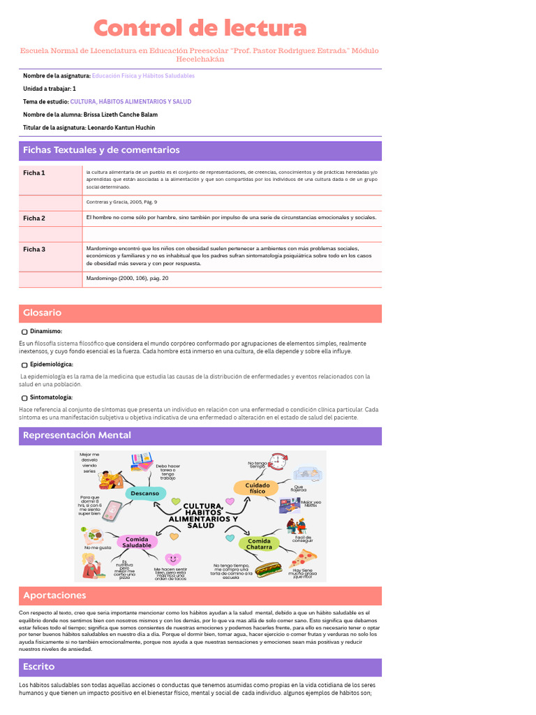 Control de Lectura | PDF | Sicología | Ciencias del comportamiento