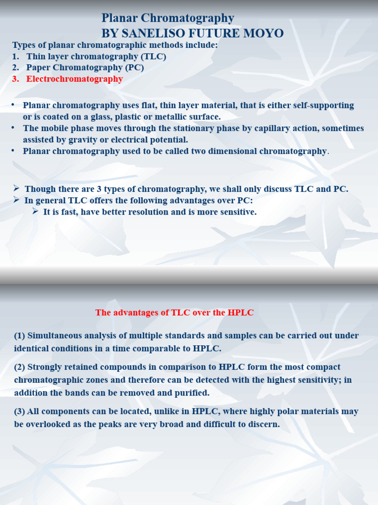 Planar Chromatography | PDF | Thin Layer Chromatography | Chromatography