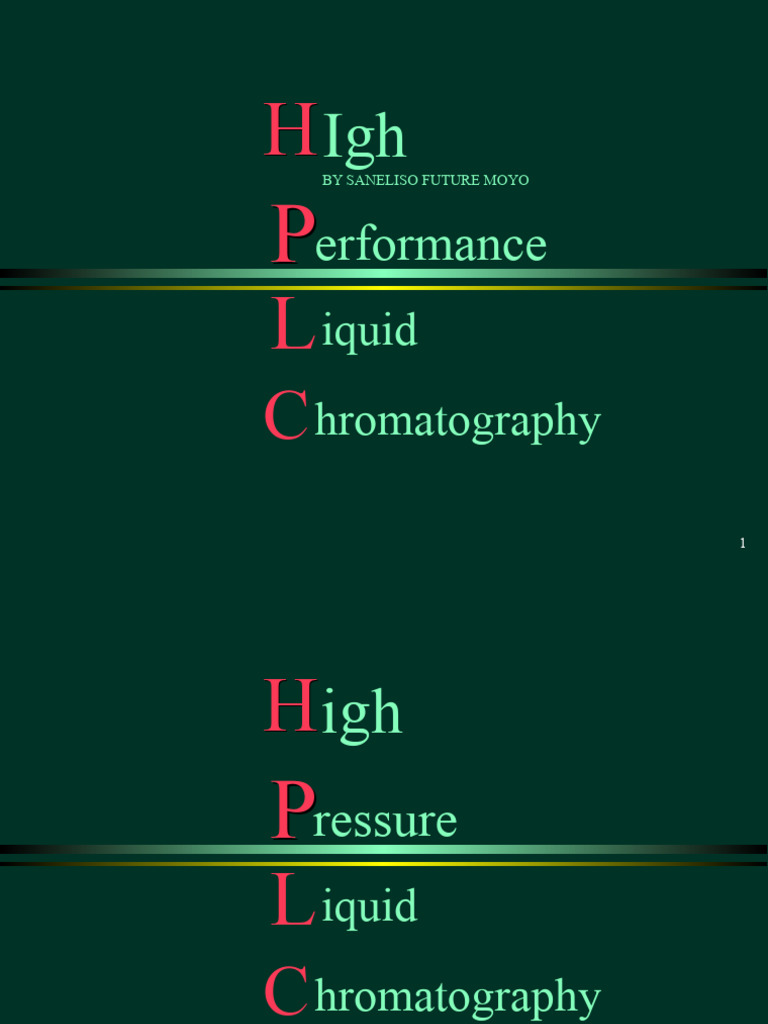HPLC Notes | PDF | High Performance Liquid Chromatography | Chromatography