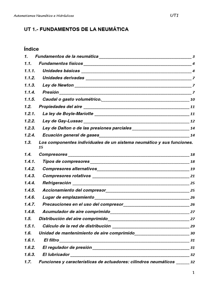 UT - 1 - Fundamentos de Neumática | PDF | Celsius | Presión