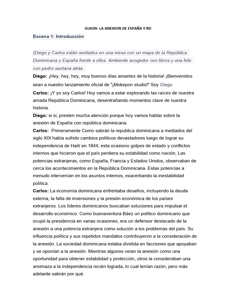 Anexión España-RD: Conflicto Histórico | PDF | República Dominicana ...