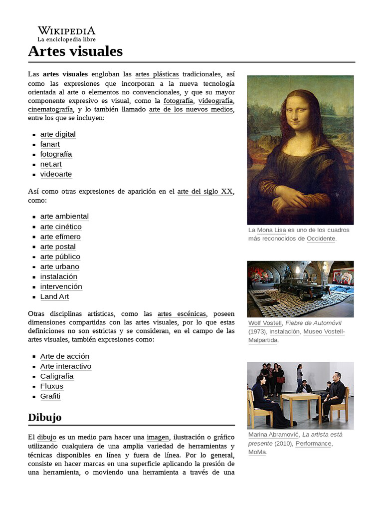 Artes Visuales: Historia y Tipos | PDF | Pinturas | Las artes