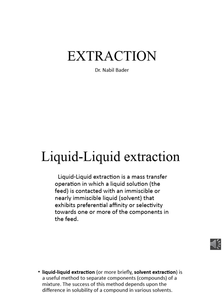 Liquid - Liquid Extraction - Sample Preparation - 5 | PDF | Solvent ...