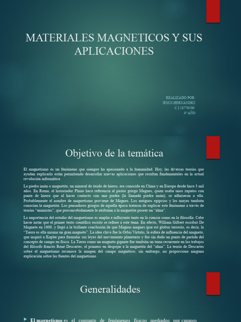 MATERIALES MAGNETICOS Y SUS APLICACIONES (Recuperado) | PDF | Superconductividad | Imán