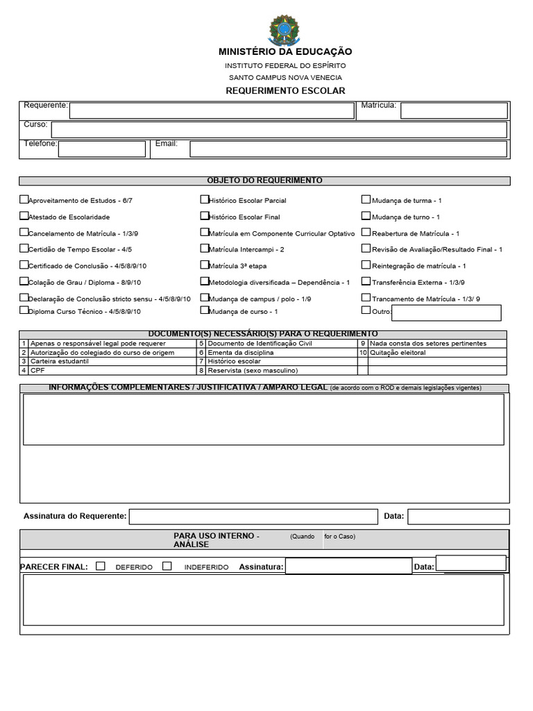 Requerimento Geral CRA Nova Vencia-2 | PDF