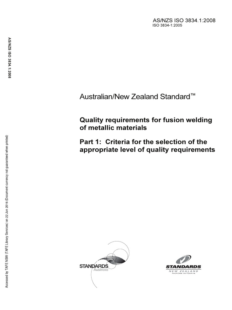 Australian/New Zealand Standard | PDF | Specification (Technical ...