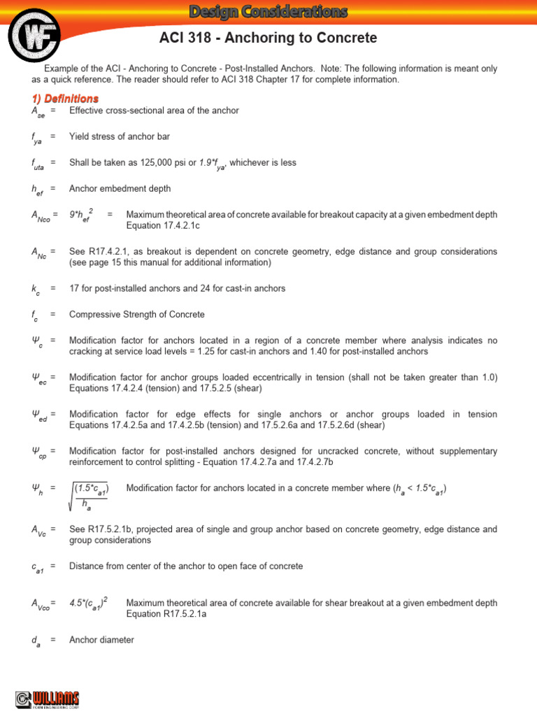 ACI 318-19: Anchoring to Concrete Guide | PDF | Concrete | Civil ...