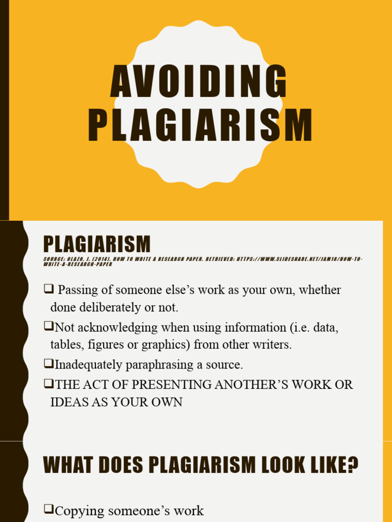 Avoiding-Plagiarism | PDF | Plagiarism | Human Communication