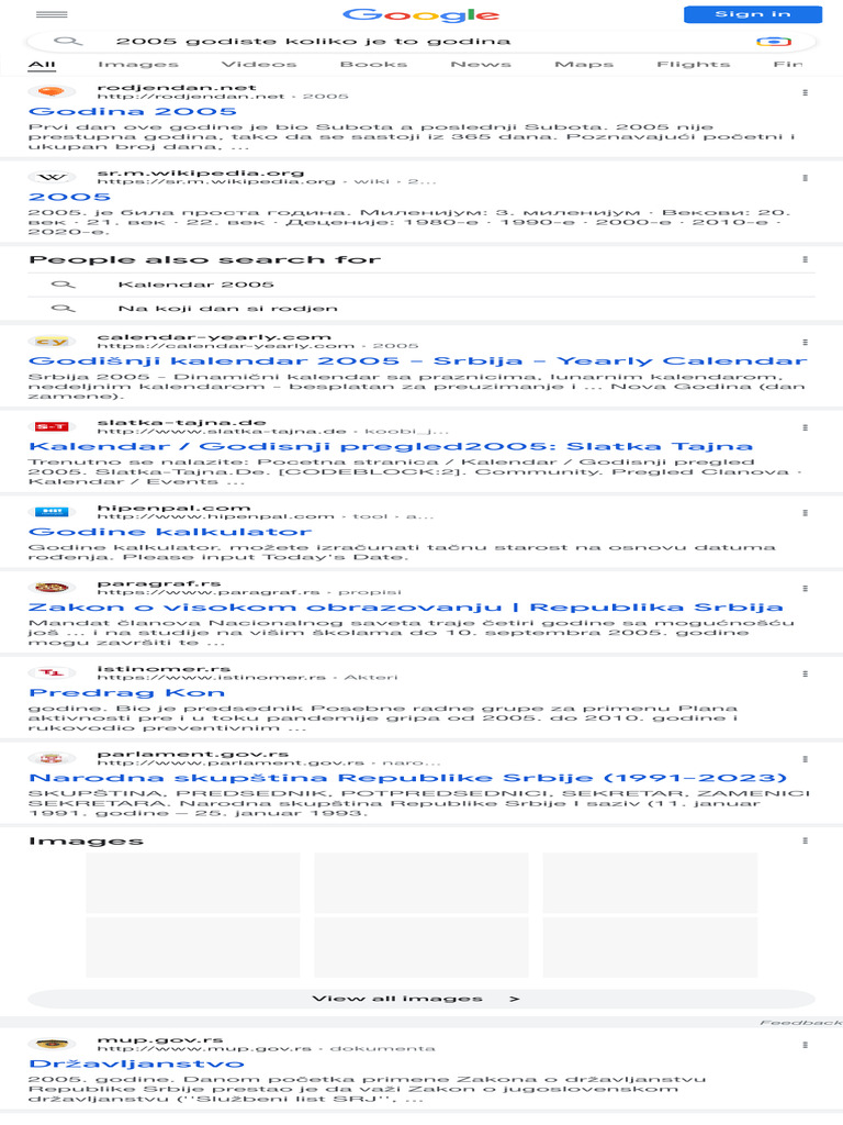 2005 Godiste Koliko Je To Godina - Google Search | PDF