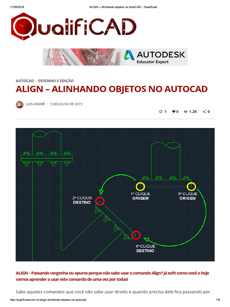 Alinhamento de Objetos no AutoCAD | PDF | Auto Cad | Engenharia de Software