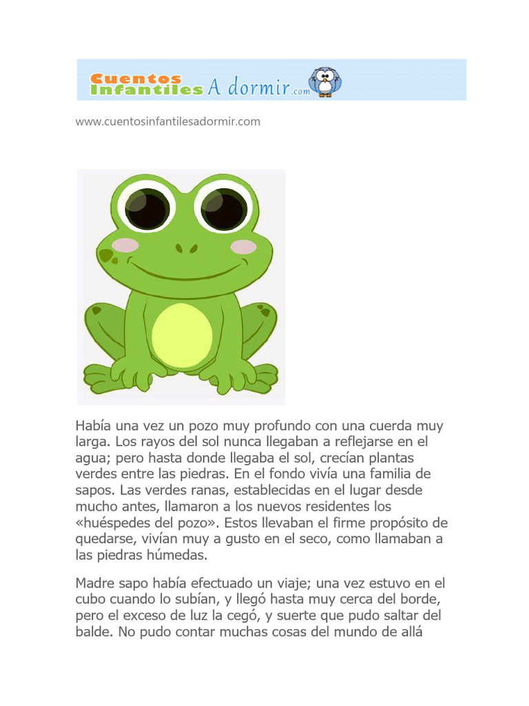 Cuento El Sapo Pdf