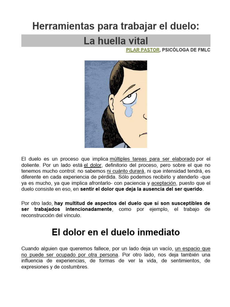 Herramientas para el Duelo | PDF | Dolor | Rituales