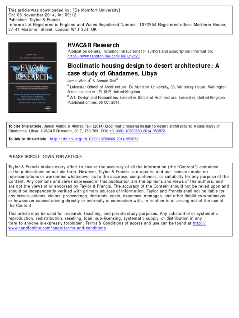 Bioclimatic Housing Design To Desert Arc | PDF