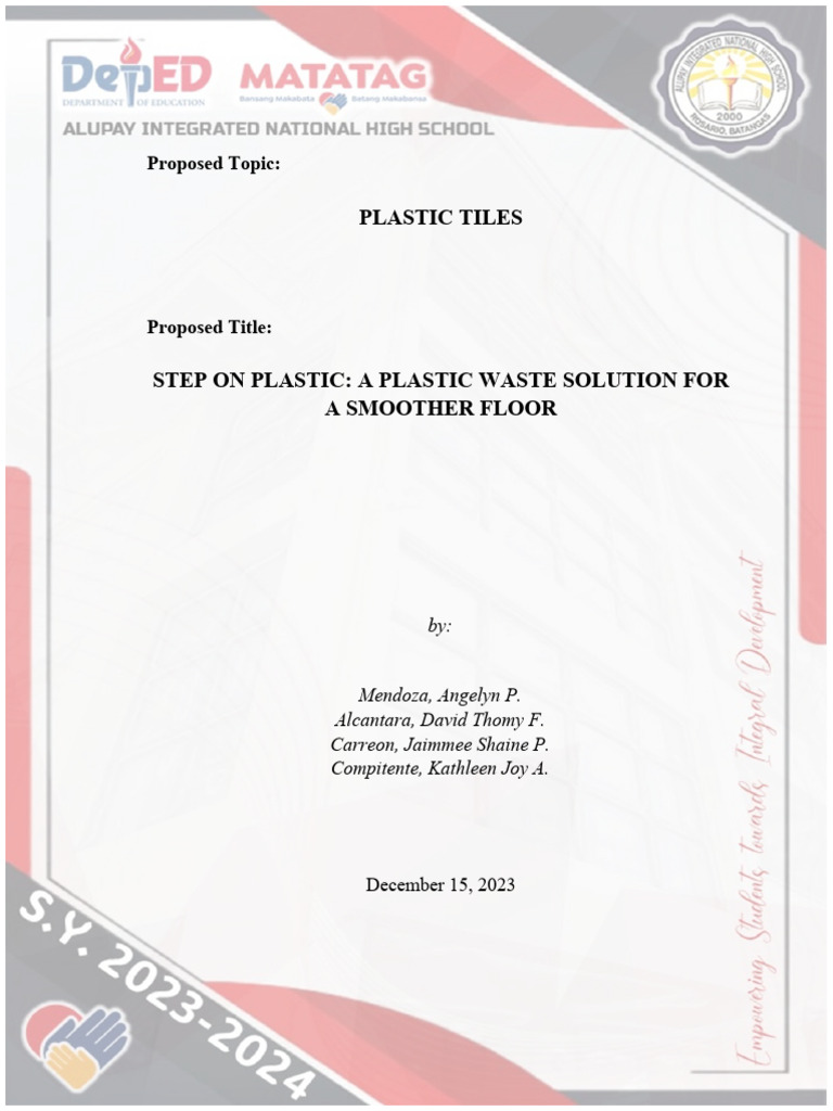 Pet Bottles For Flooring Solutions and Waste Management | PDF | Plastic ...