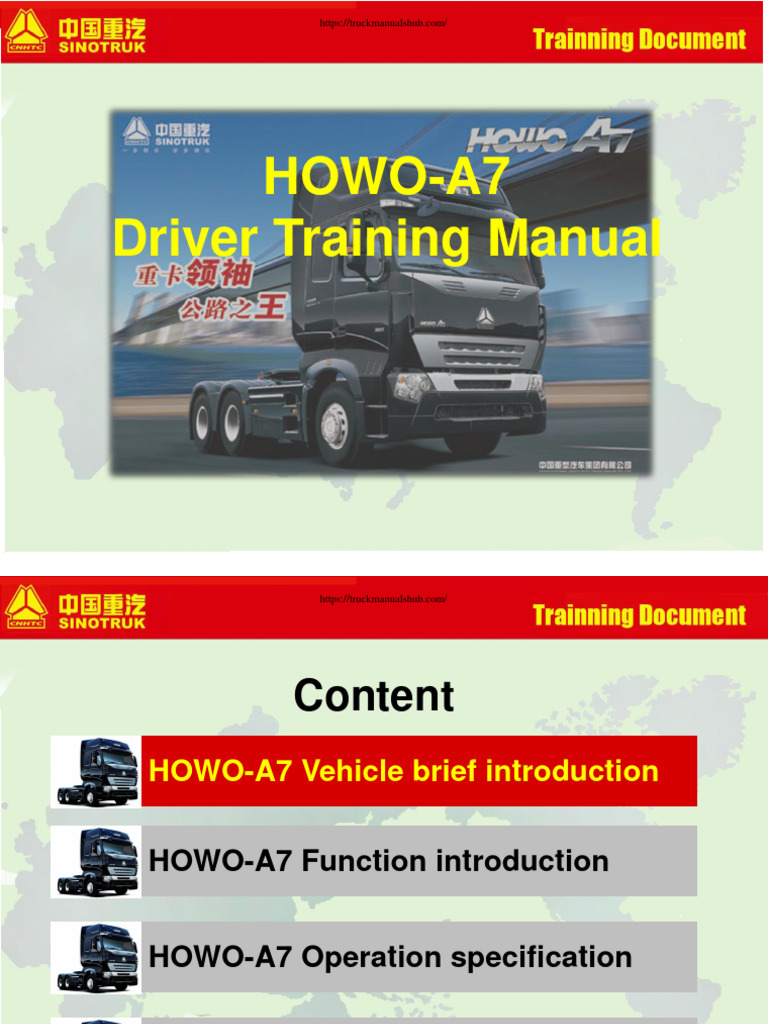 Sinotruk Howo A7 Driver Training Manual | PDF | Anti Lock Braking ...