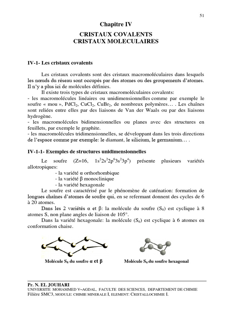 Structure et propriétés du diamant | PDF | Liaison chimique | Molécules