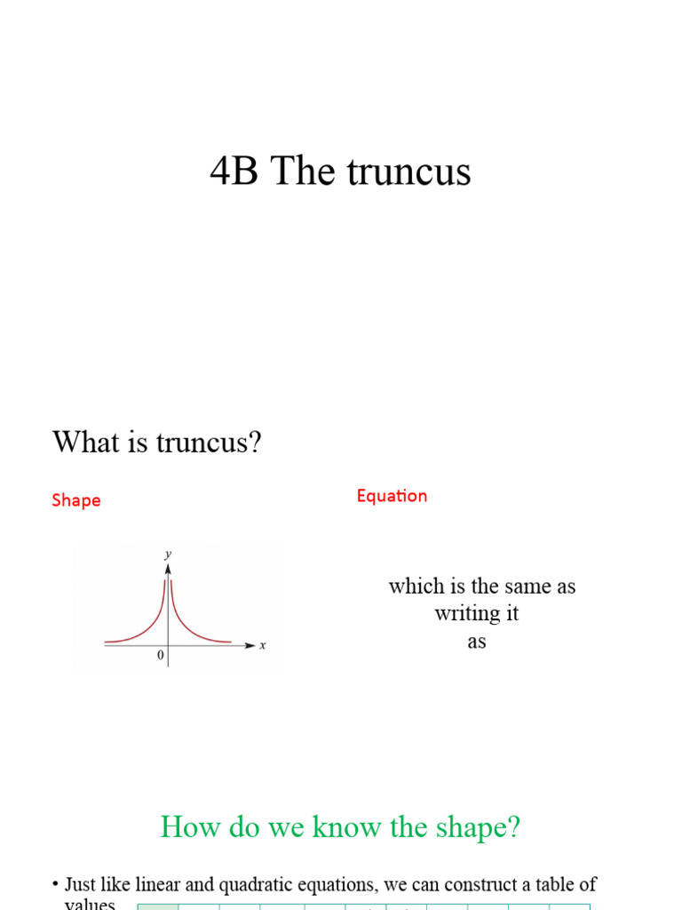 Truncus Graph Transformations | PDF