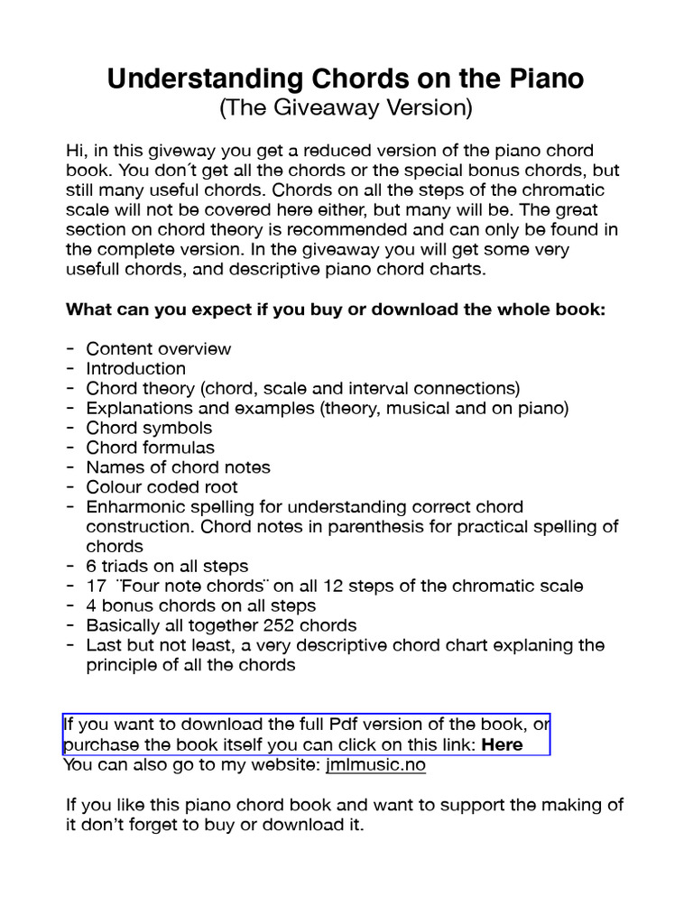 Understanding Chords On The Piano Fine 2 With Links Giveaway | Download ...