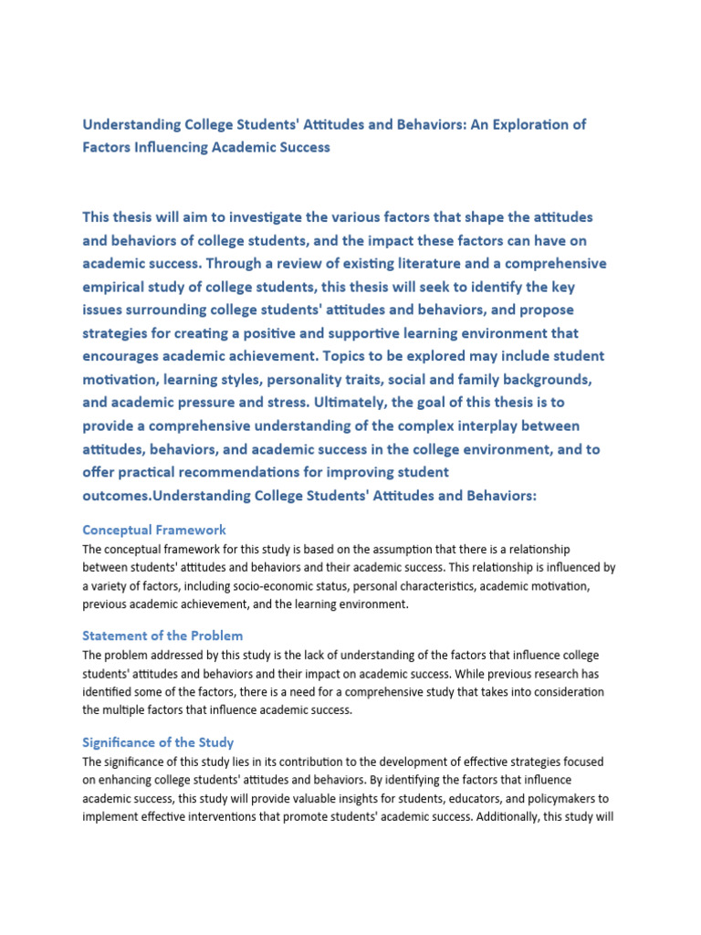 Understanding College | PDF | Attitude (Psychology) | Behavior